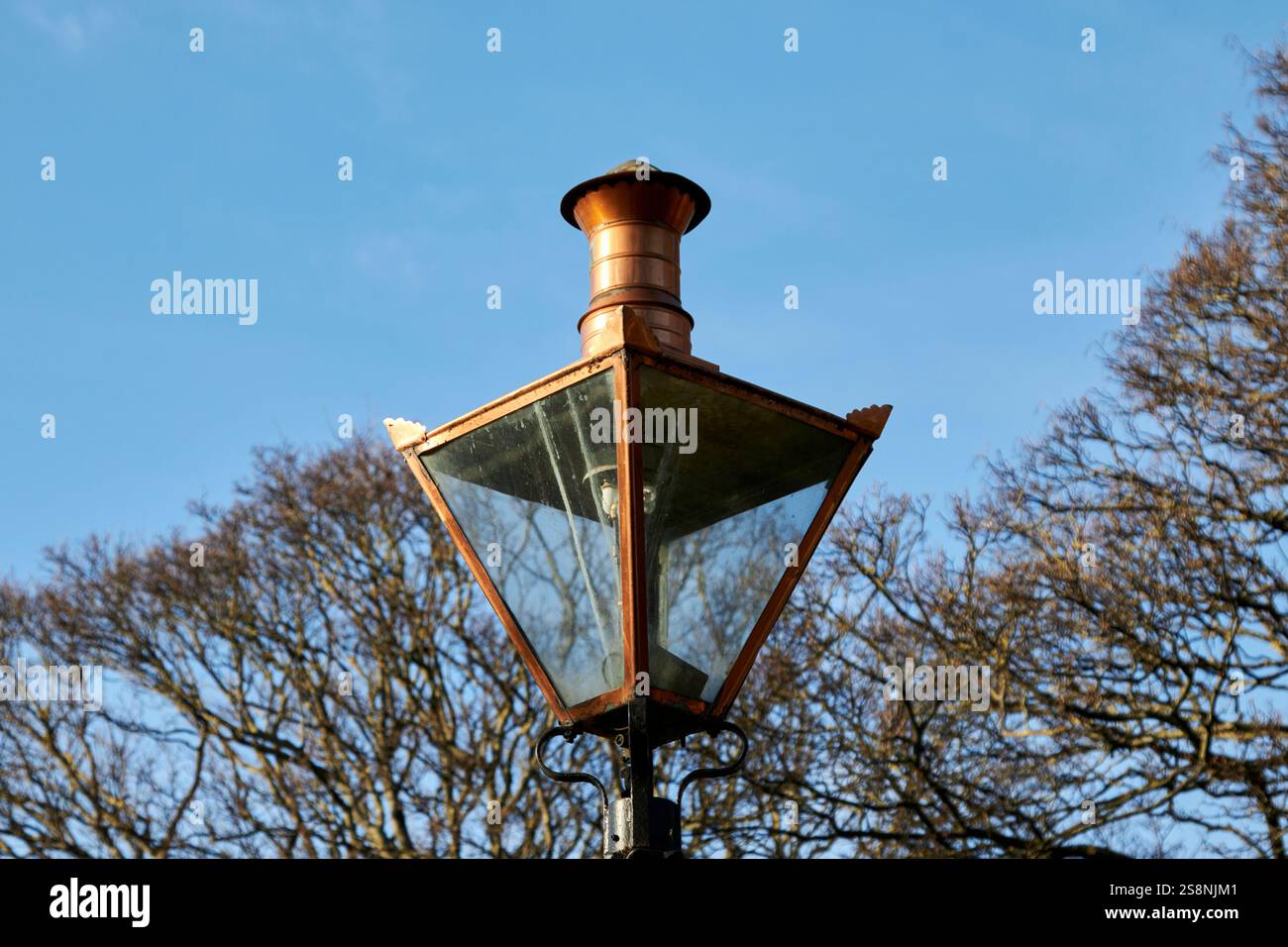 copper gas lamp street lighting in phoenix park dublin republic of ...