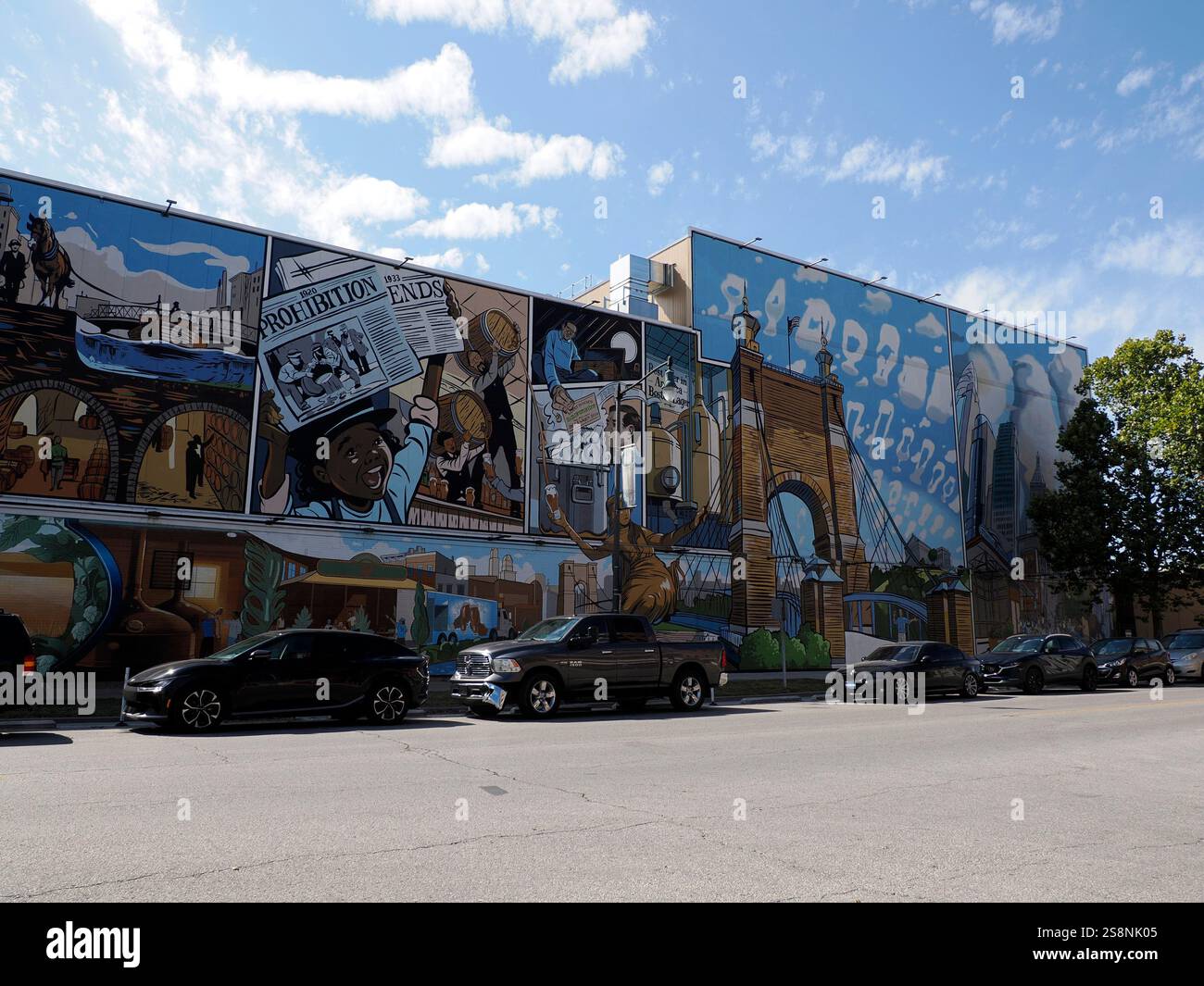 CINCINNATI, USA - SEPTEMBER 4 2024 - street art graffiti all around the ...