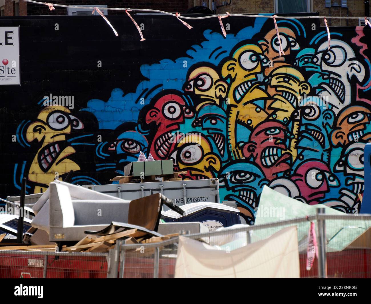 CINCINNATI, USA - SEPTEMBER 4 2024 - street art graffiti all around the ...