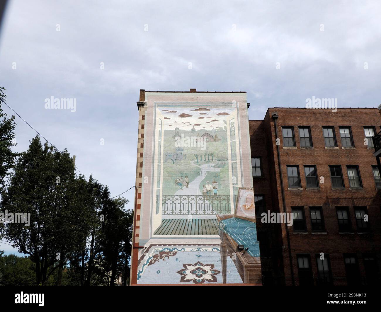 CINCINNATI, USA - SEPTEMBER 4 2024 - street art graffiti all around the ...