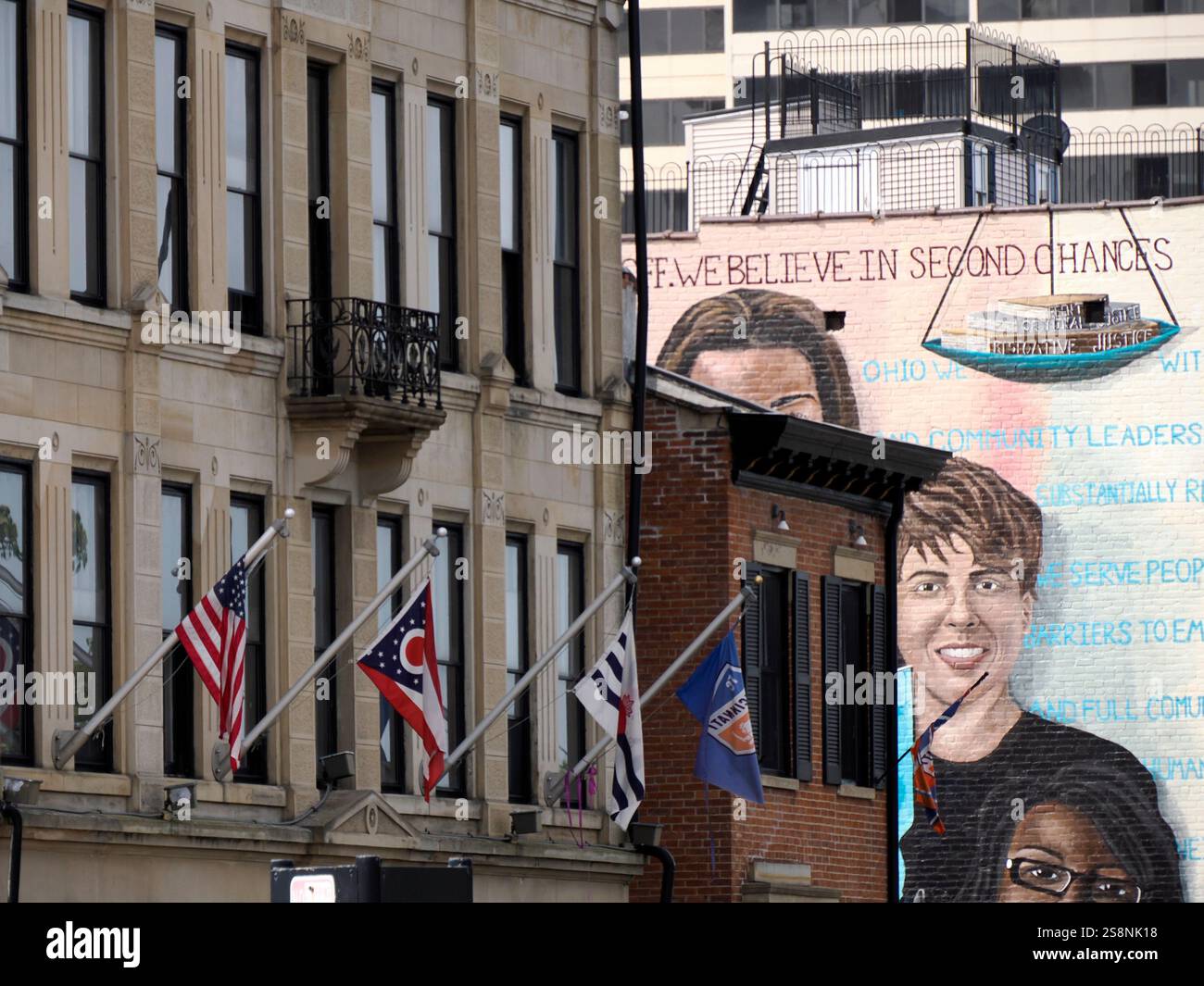 CINCINNATI, USA - SEPTEMBER 4 2024 - street art graffiti all around the ...