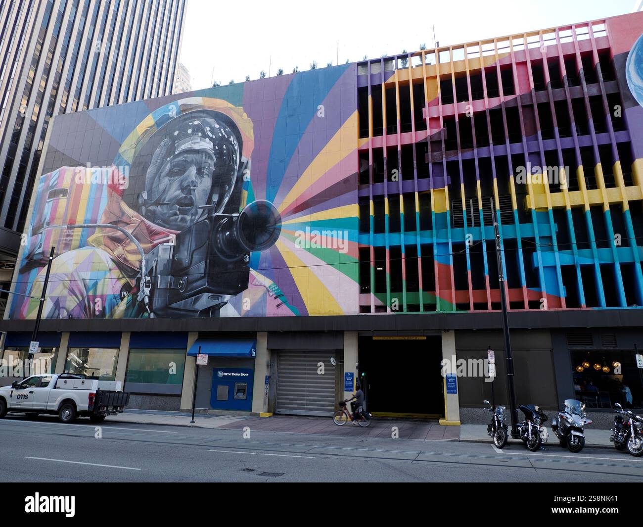 CINCINNATI, USA - SEPTEMBER 4 2024 - street art graffiti all around the ...