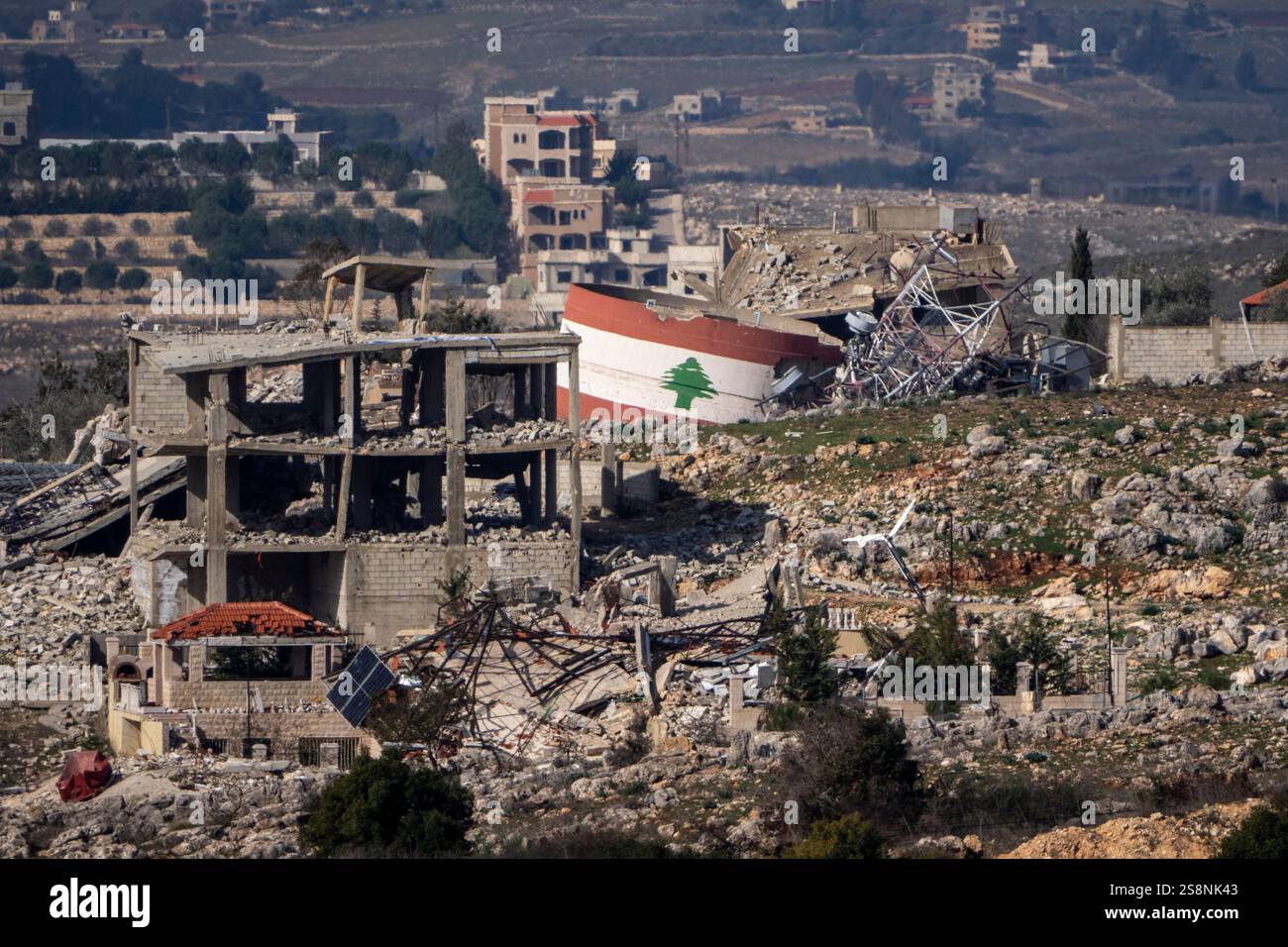 Lebanese village of Meiss El-Jabal is seen from across the border in ...