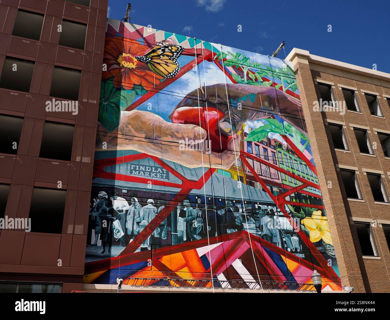 CINCINNATI, USA - SEPTEMBER 4 2024 - street art graffiti all around the ...