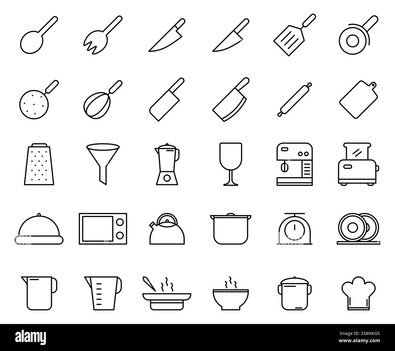 Kitchen set icon and symbol. Vector illustration Stock Vector Image ...
