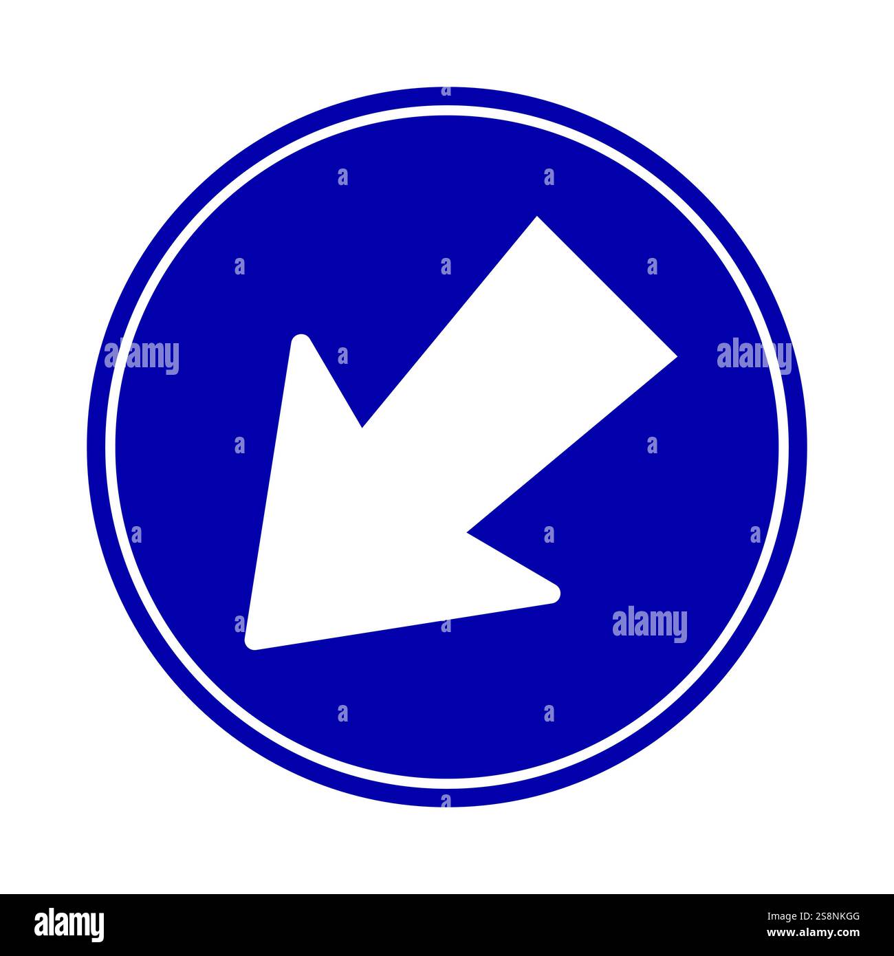 Passing left compulsory sign. road sign. Vector illustration Stock Vector Image & Art - Alamy
