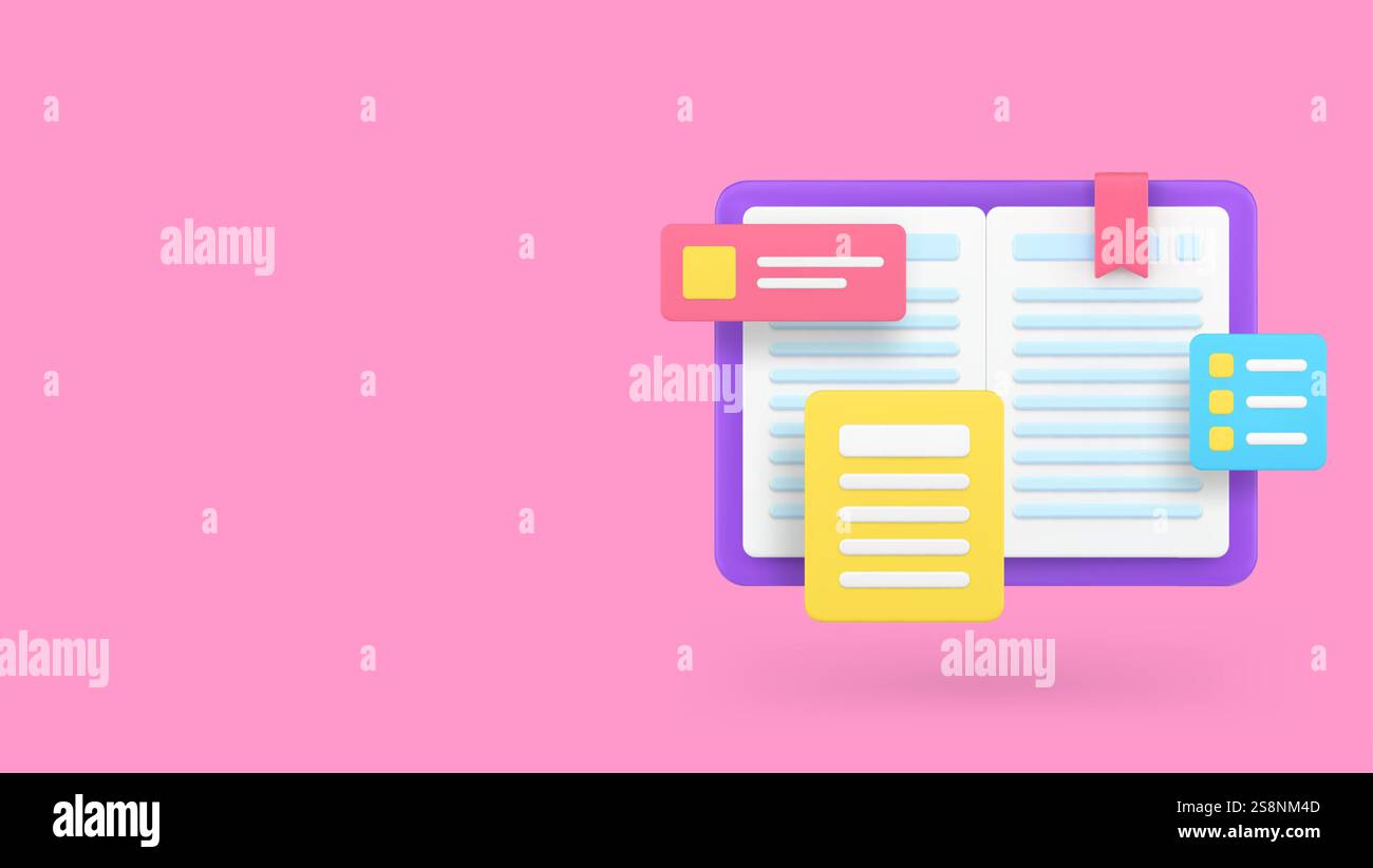 Planning and analyzing diary business notepad banner copy space vector ...