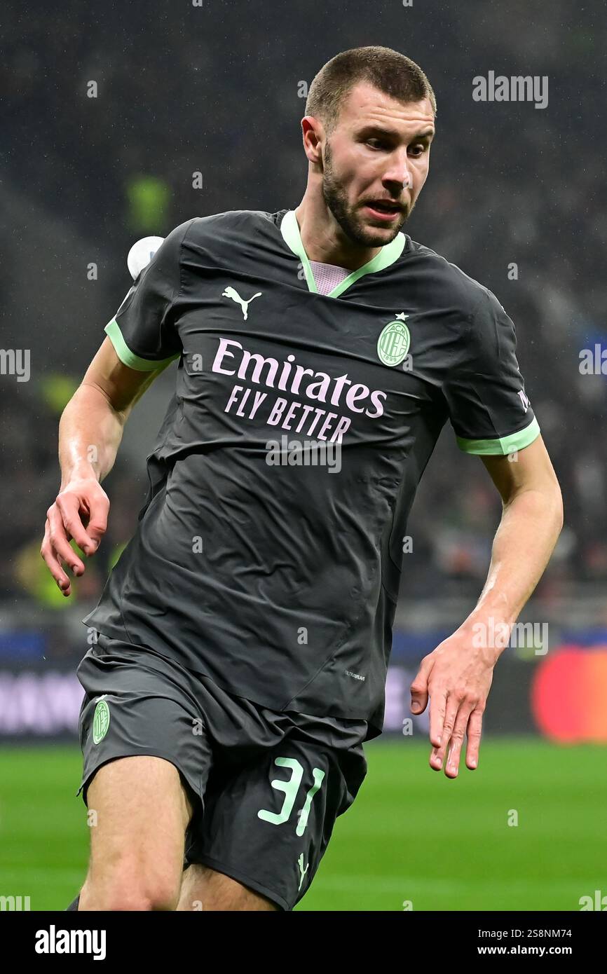 AC Milan's Serbian defender #31 Strahinja Pavlovic looks on during the ...