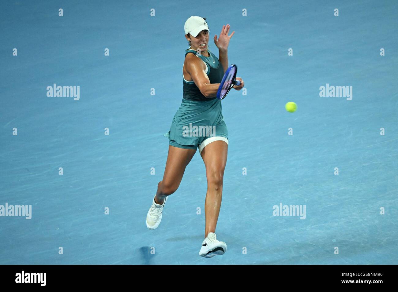 Melbourne, Australia. 23rd Jan, 2025. Madison Keys of the USA returns ...