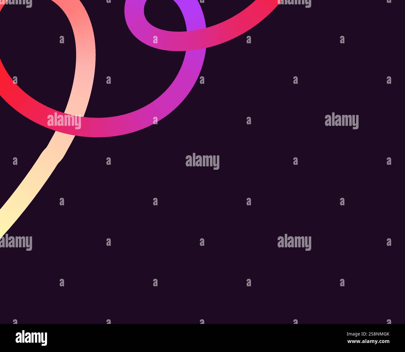 bright, neon squiggle shapes with smooth curves and loops. vivid colors ...