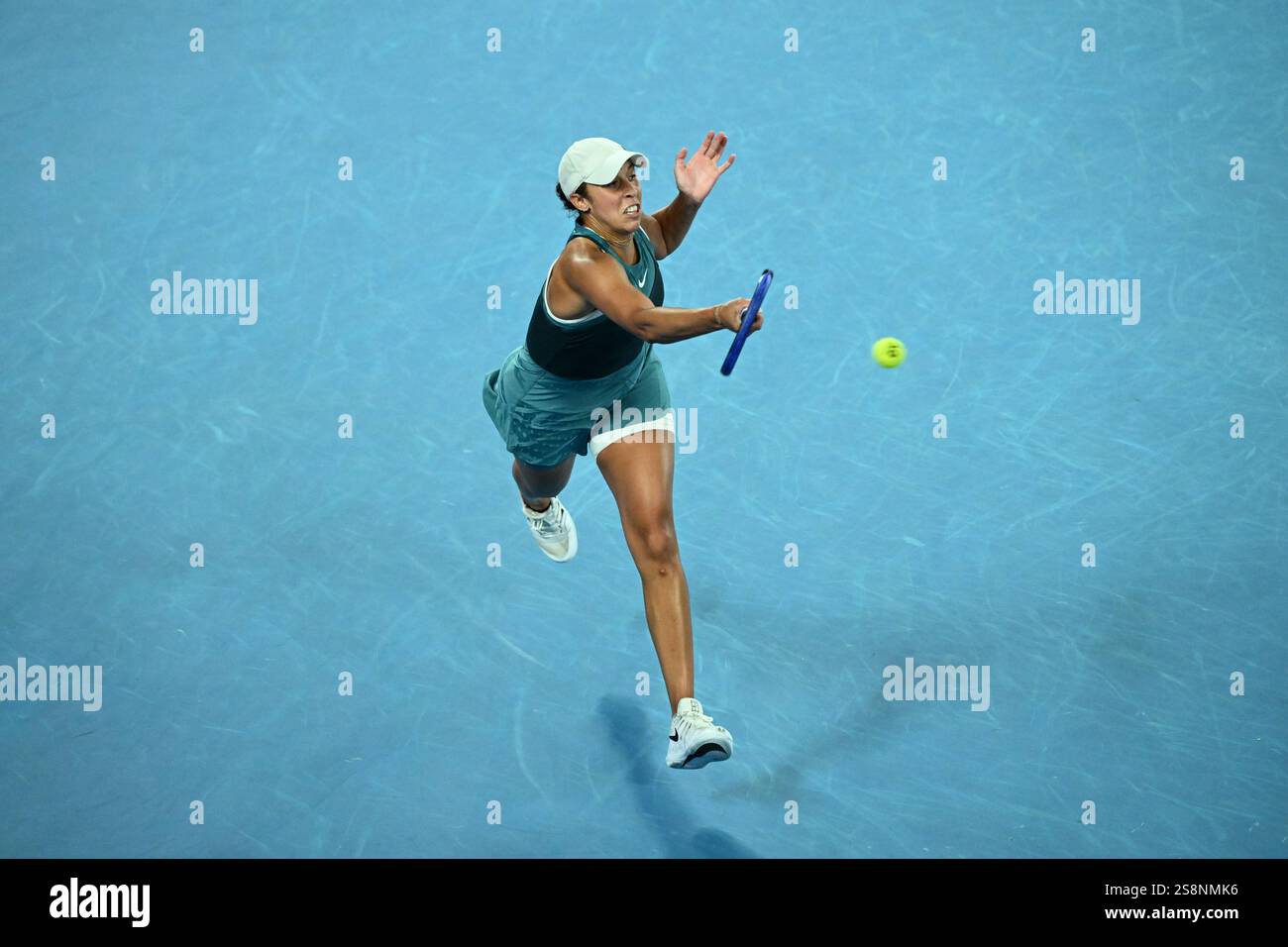 Melbourne, Australia. 23rd Jan, 2025. Madison Keys of the USA returns ...