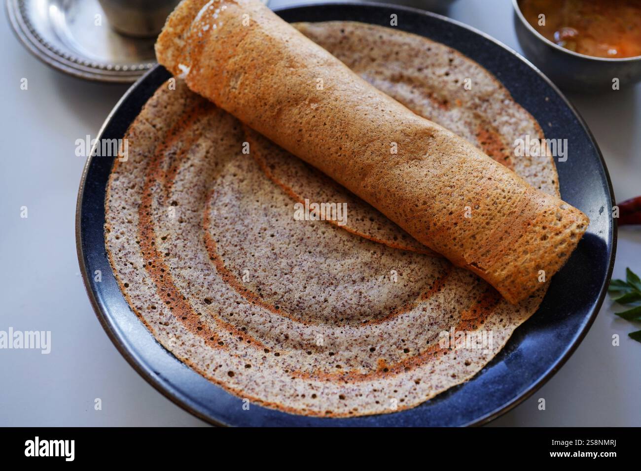 Multigrain high protein millet dosa - South Indian breakfast Stock ...
