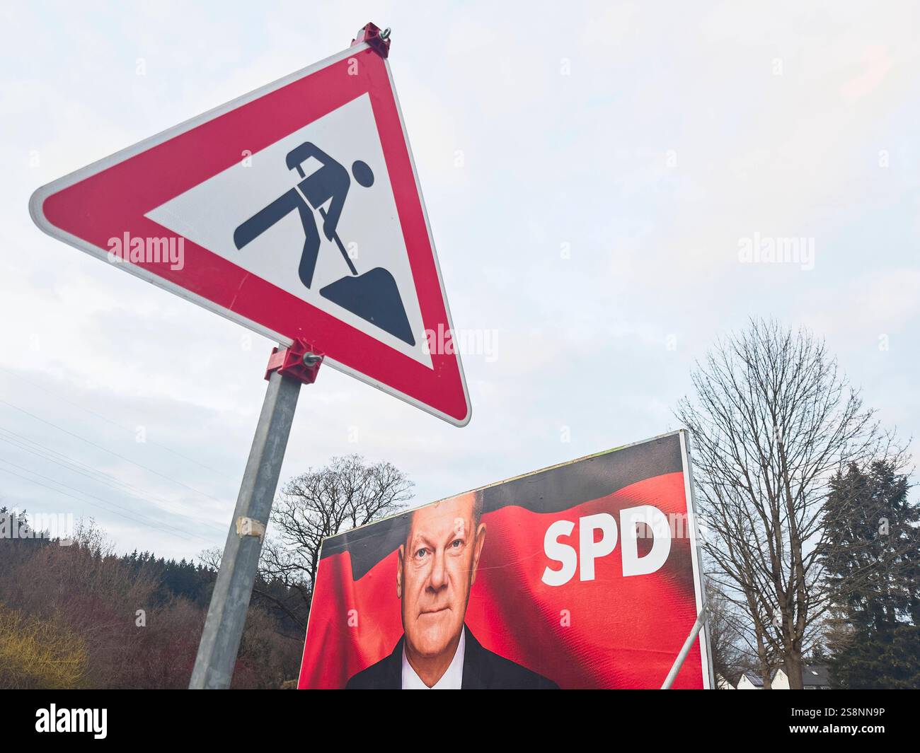 Party election posters of Olaf Scholz SPD Bundeskanzler Deutschland ...