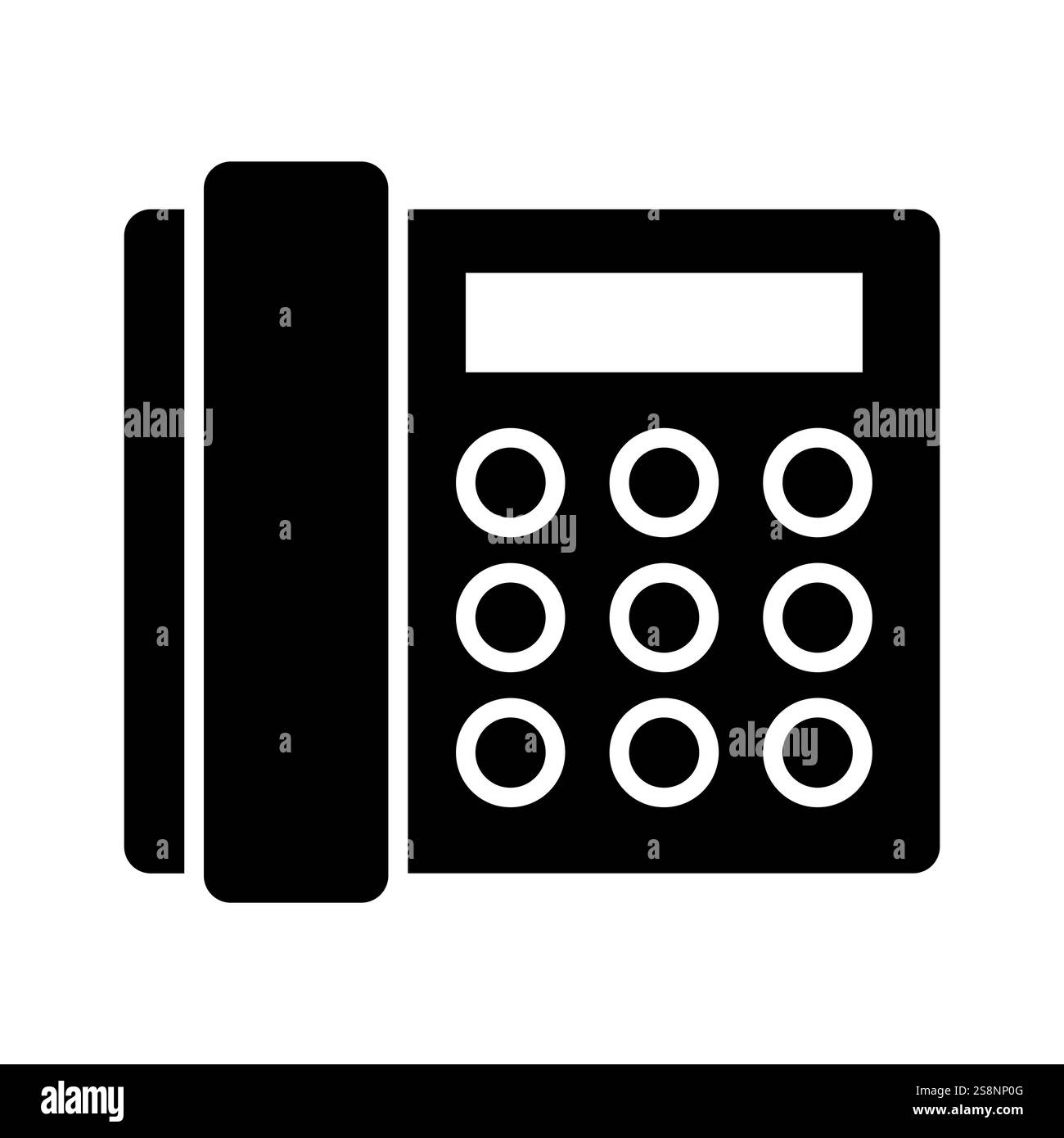 Vintage telephone device icon Black and White Stock Photos & Images - Alamy