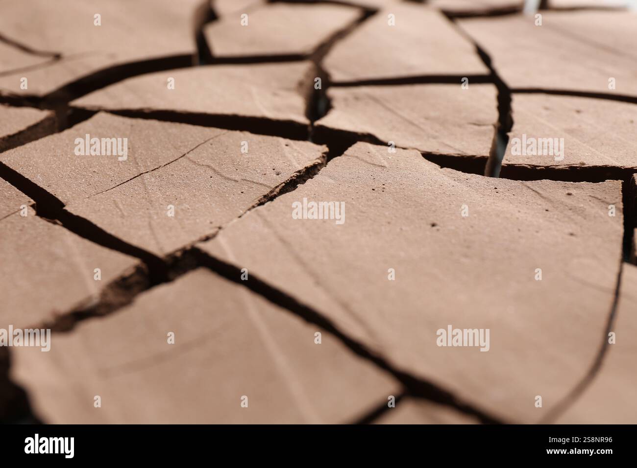 Dry cracked ground as background, closeup. Global warming Stock Photo ...