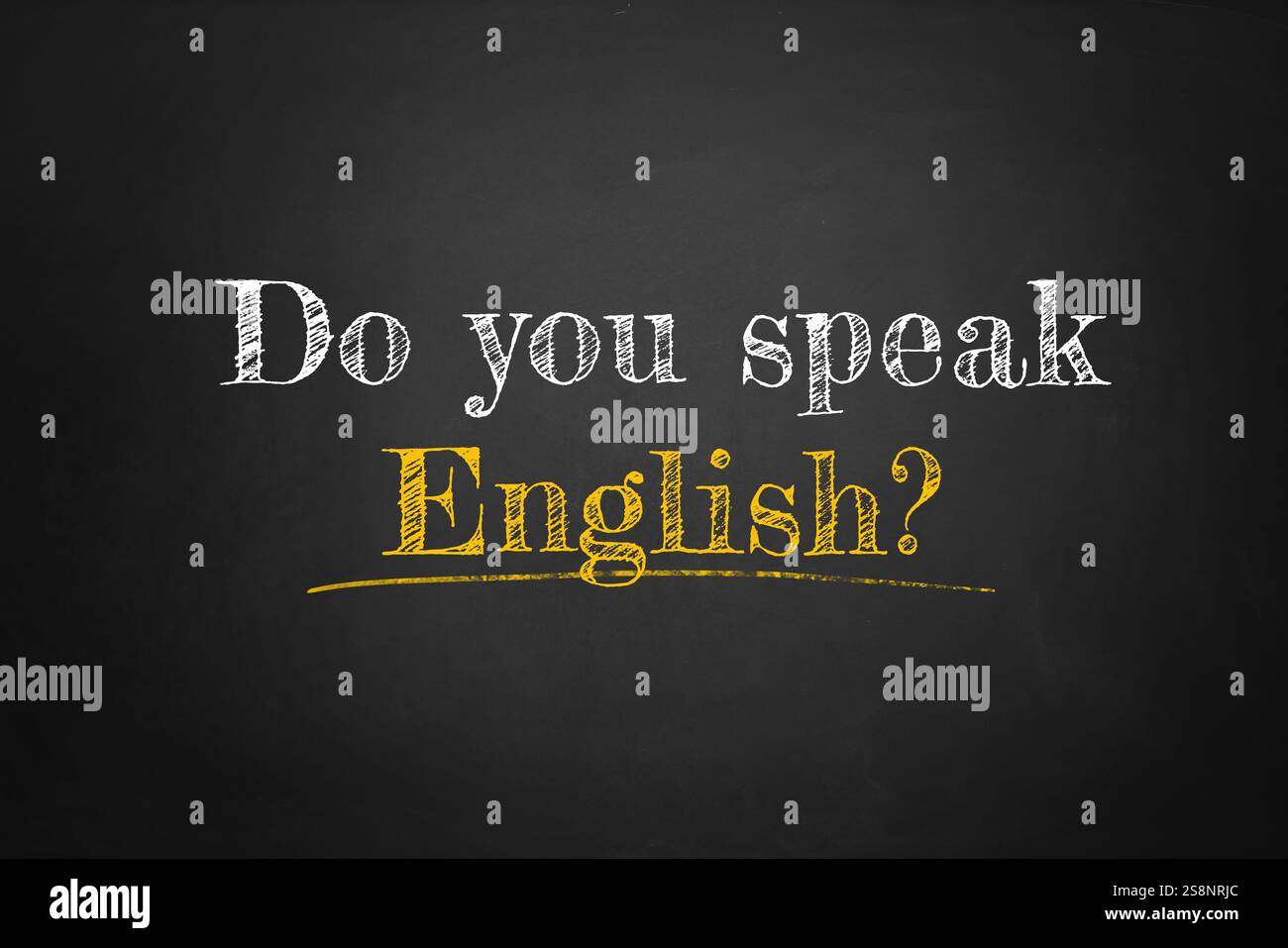 Do You Speak English? text on black chalkboard. Language course Stock ...