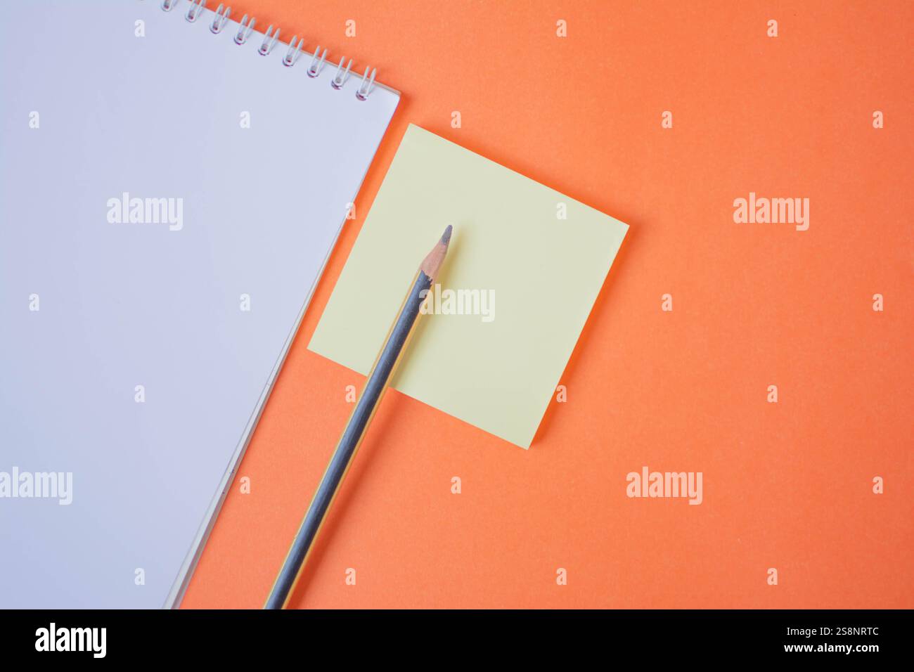 Design mockup for designer. Multicolor background with notepad, pencil ...