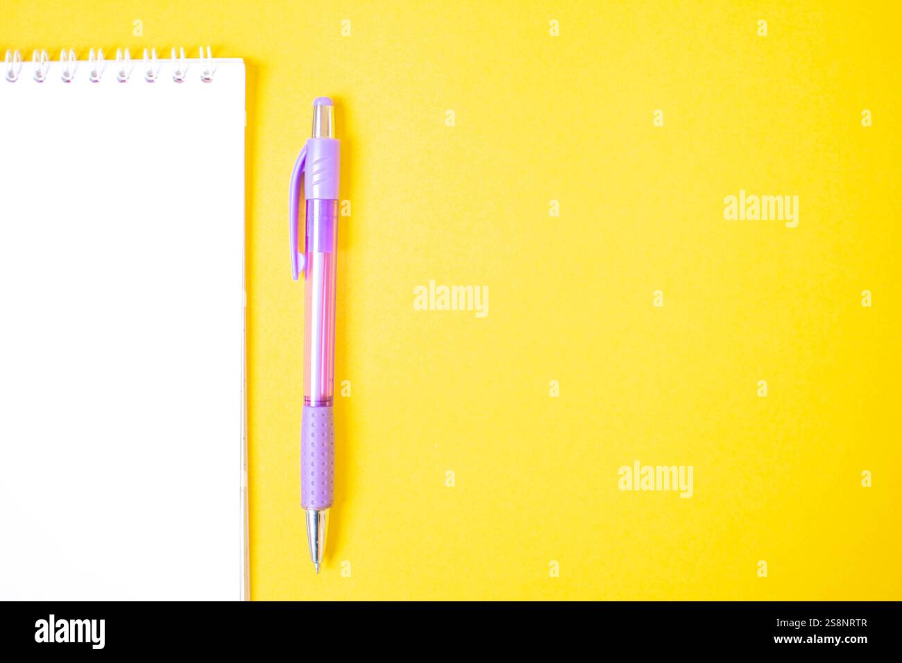 Design mockup for designer. Multicolor background with notepad, pencil ...