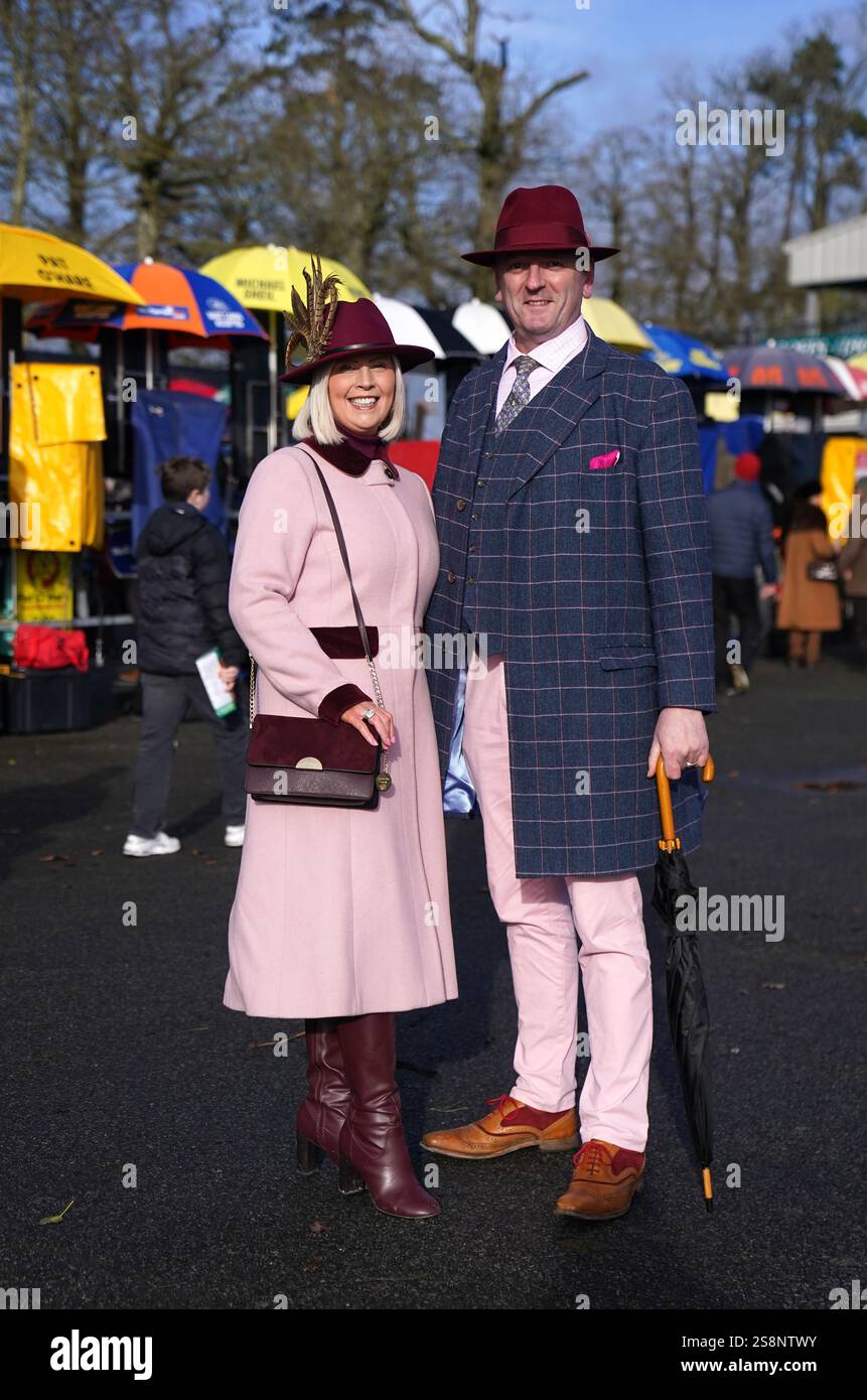 Racegoers Raymond and Gillian Gilbourne from Millstreet County Cork at ...
