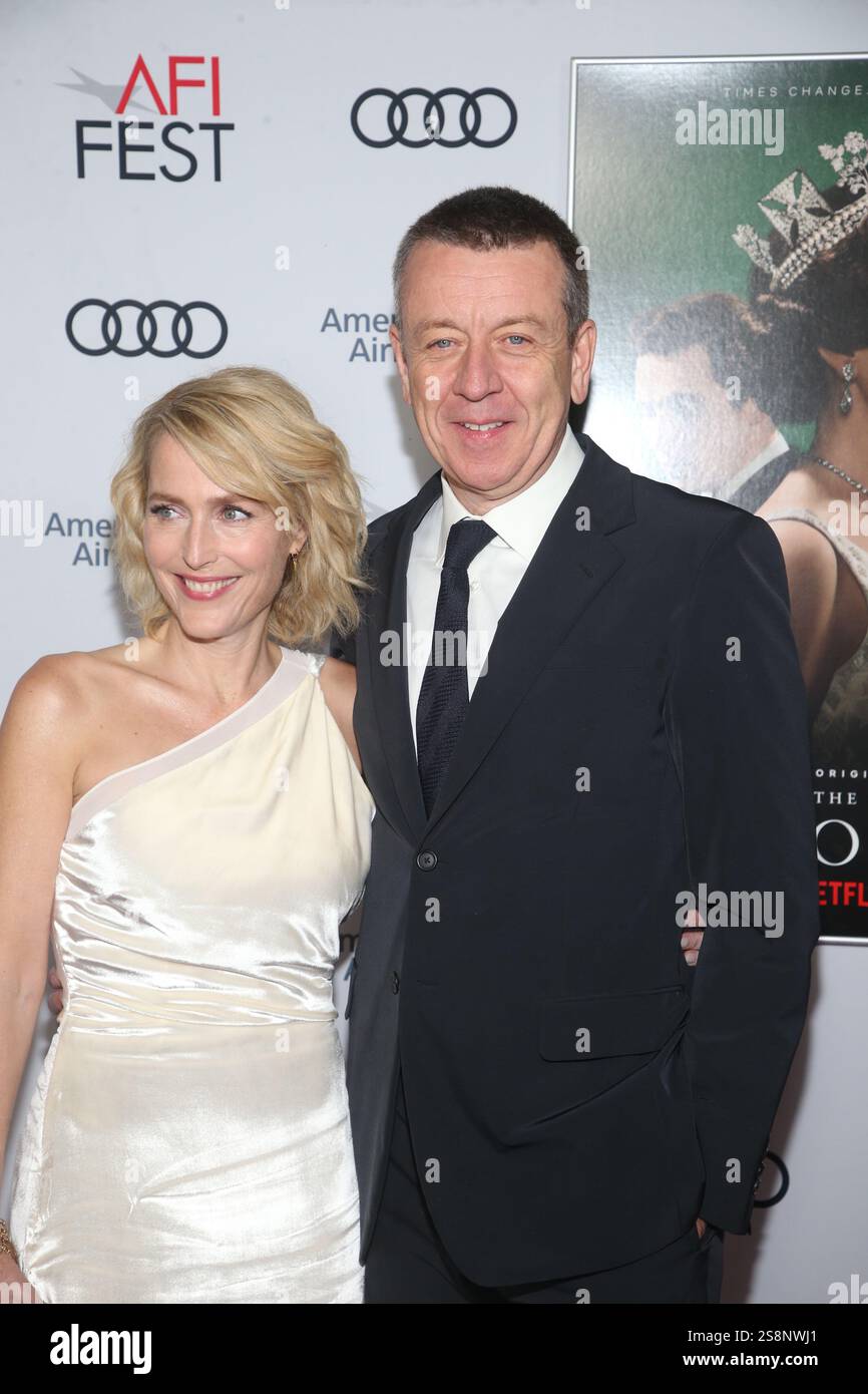 Gillian Anderson and Peter Morgan at 'The Crown' TV show, Season 3 gala ...