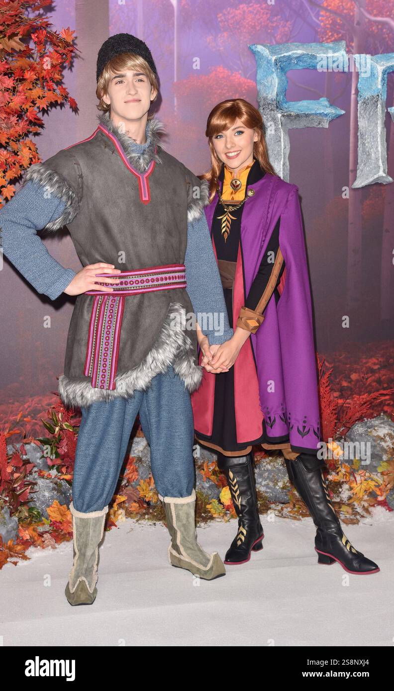 Characters of Frozen attending The European Premiere of Frozen 2 at BFI ...