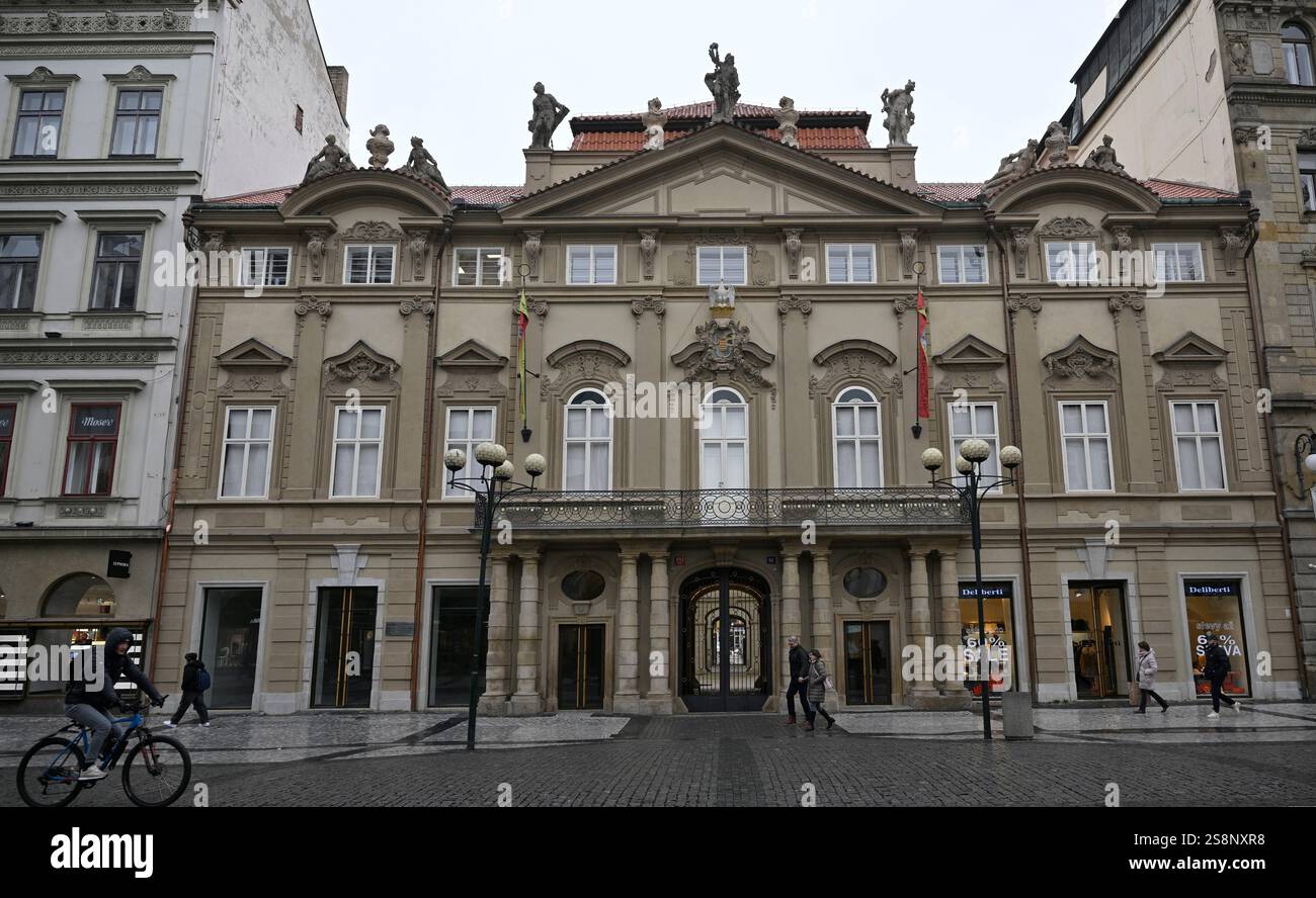Prague, Czech Republic. 23rd Jan, 2025. New Mucha Museum at Savarin ...
