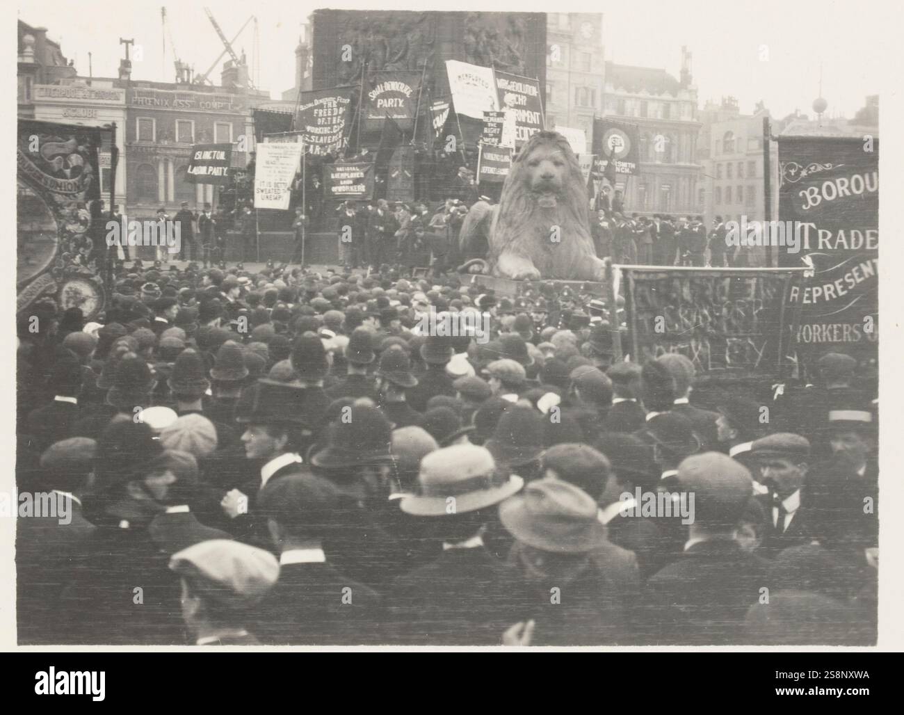 Unemployed Rally Trafalgar Square, London . Archive Photograph, London ...