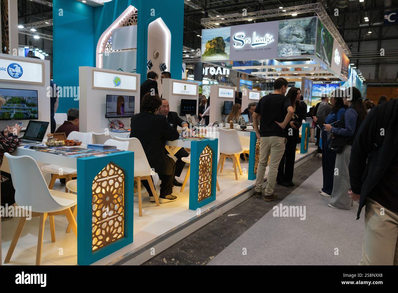 People visit the FITUR 45th Madrid International Tourism Fair at IFEMA ...