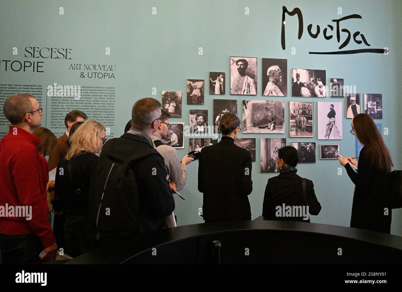 Prague, Czech Republic. 23rd Jan, 2025. Press tour of new Mucha Museum ...
