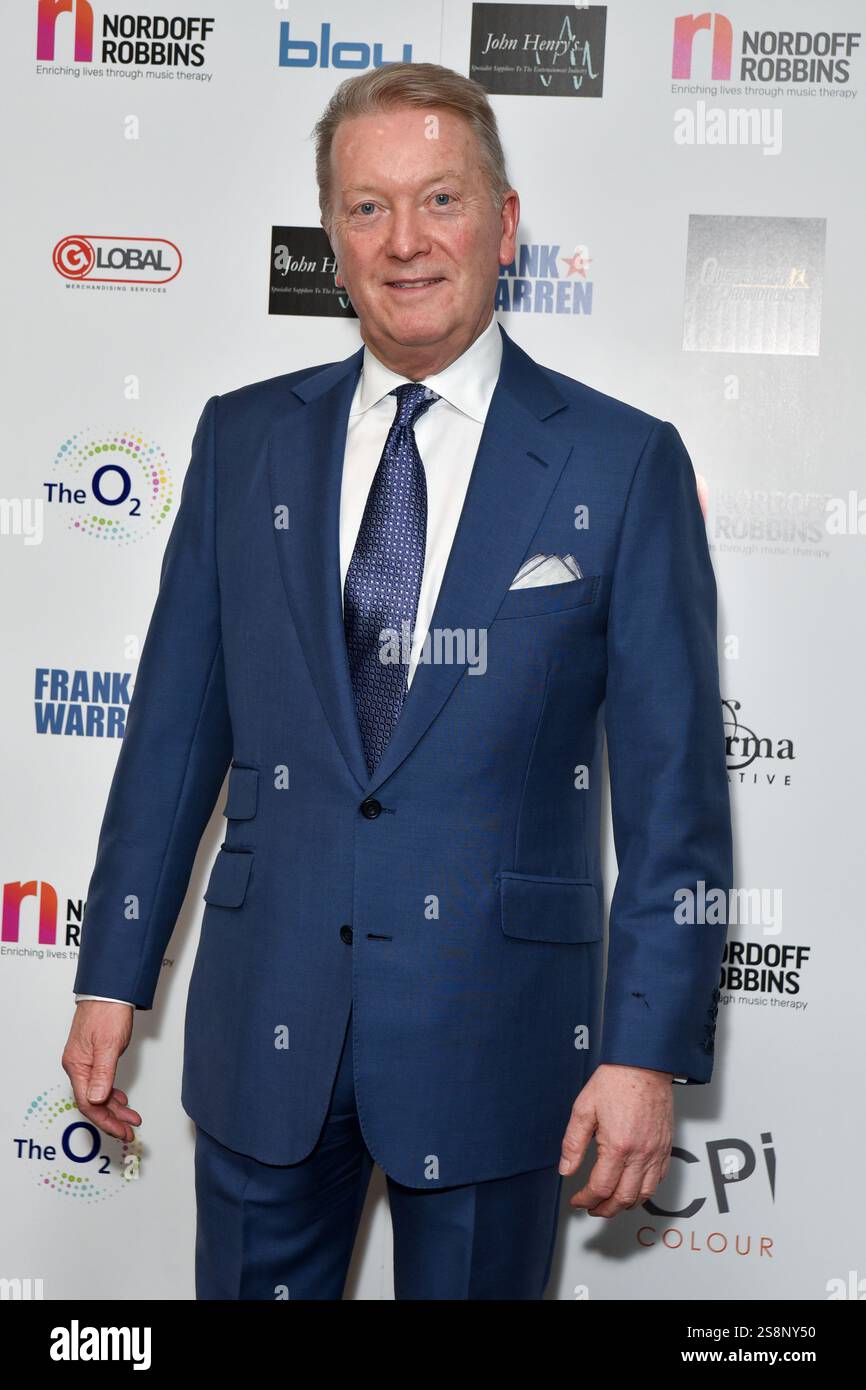 Frank Warren attends the Nordoff Robbins Boxing Dinner in London ...