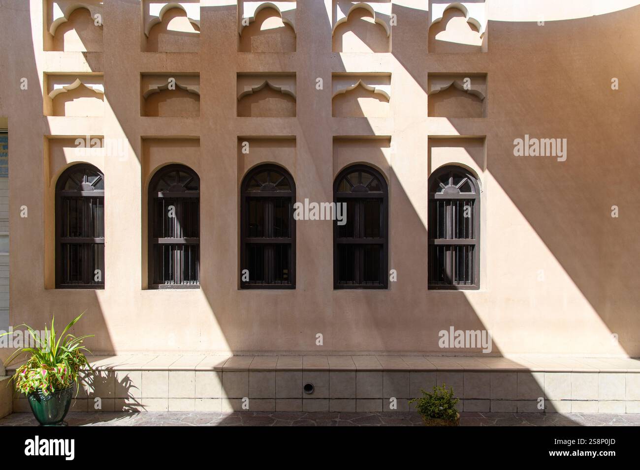 Doha, Qatar - January 4, 2025: Traditional architectural details and ...
