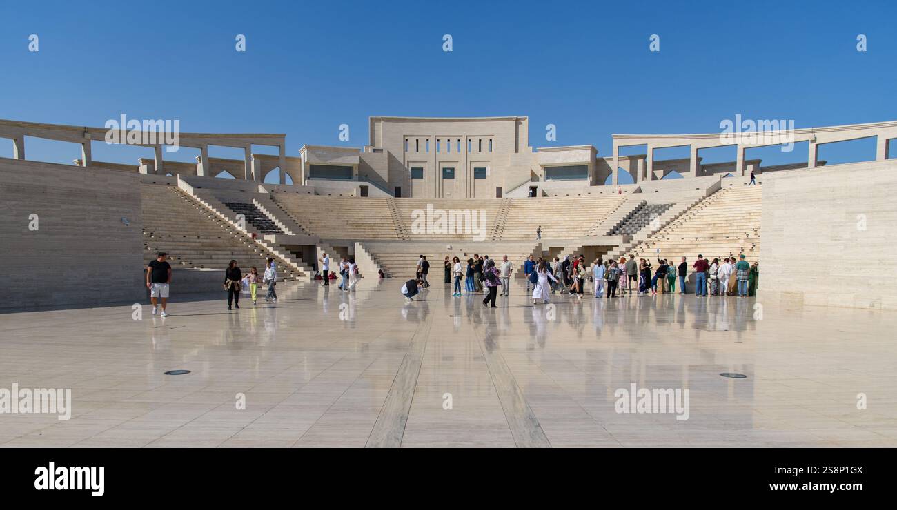 Doha, Qatar - January 4, 2025: Visitors explore the stunning ...