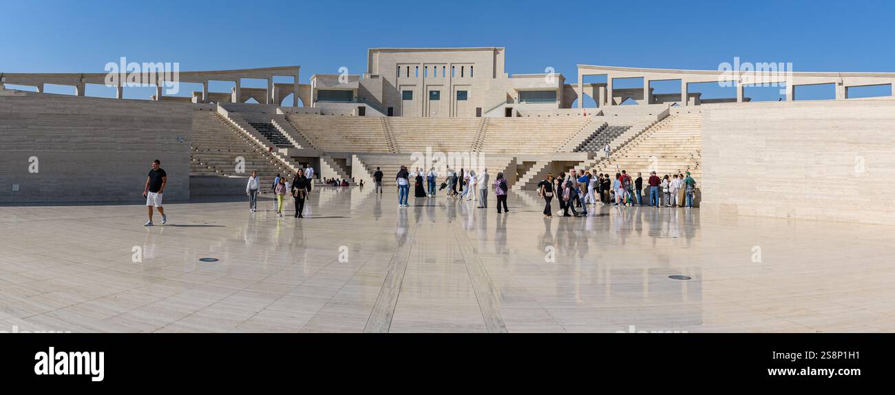 Doha, Qatar - January 4, 2025: A panoramic view of the amphitheater in ...