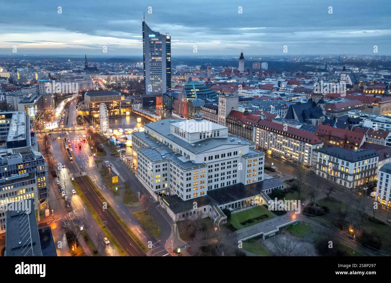 Leipzig, Germany. 23rd Jan, 2025. View of the Opera House and ...