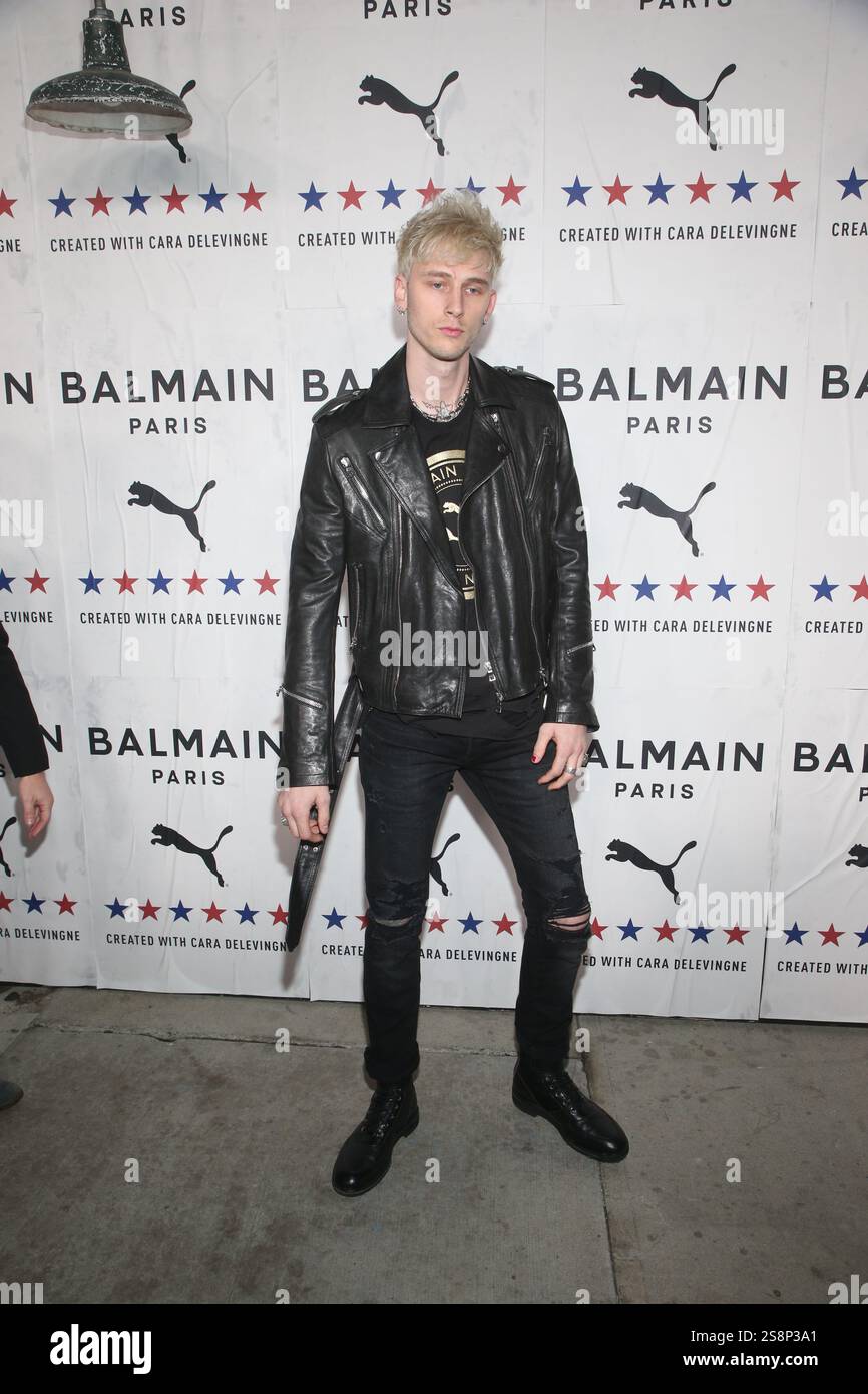 Machine Gun Kelly at the PUMA x Balmain Launch Event, created by Cara ...