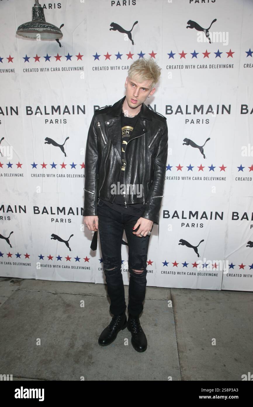 Machine Gun Kelly at the PUMA x Balmain Launch Event, created by Cara ...