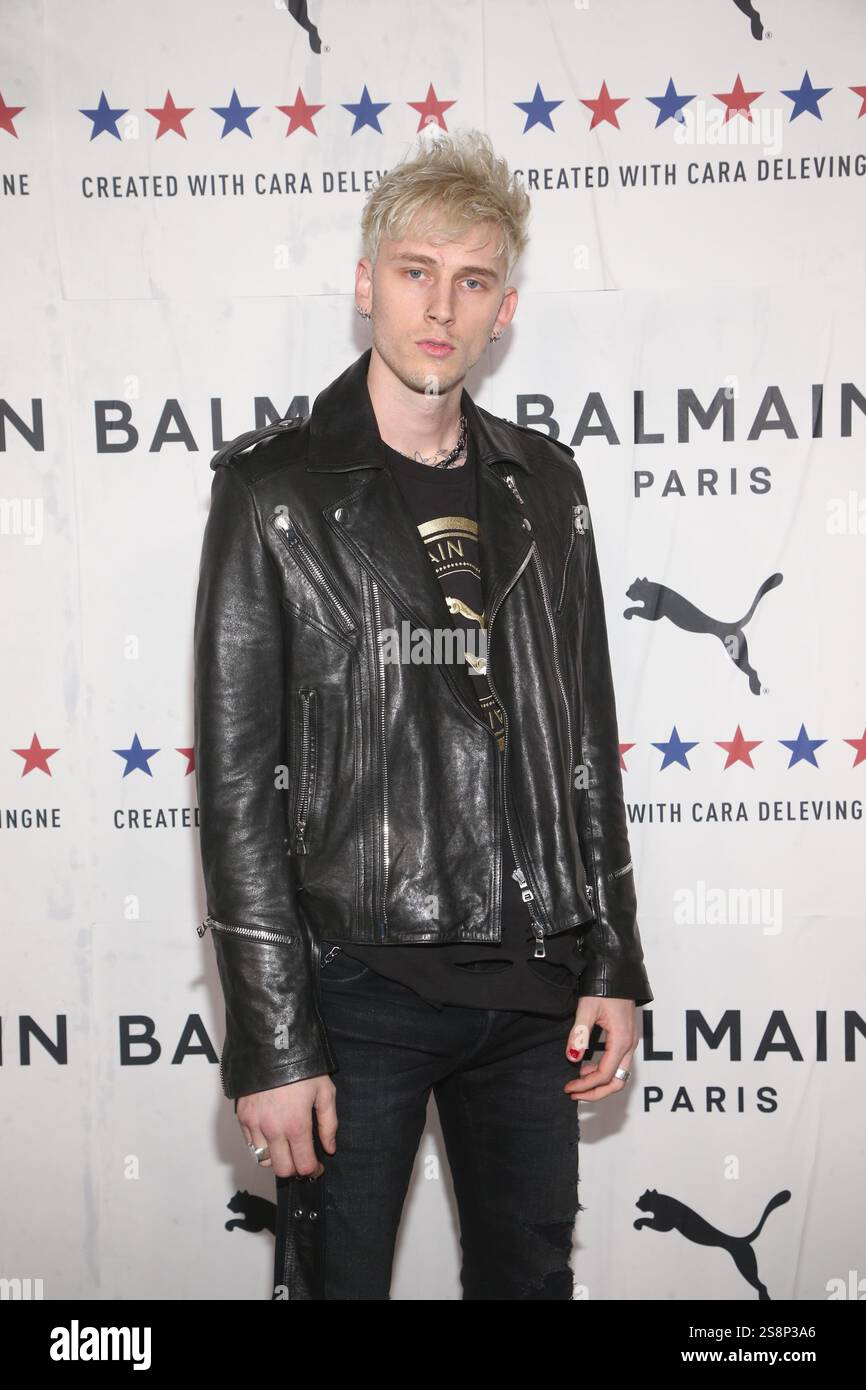 Machine Gun Kelly at the PUMA x Balmain Launch Event, created by Cara ...