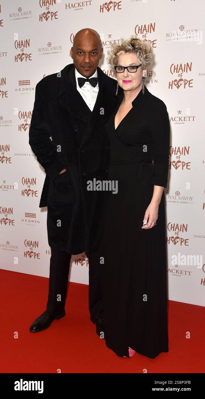 Colin Salmon and Fiona Hawthorne attending The Chain of Hope Gala Ball ...
