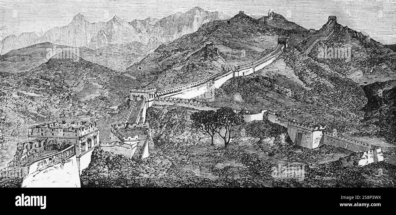 Great Wall of China, border defence system, built in the Ming Dynasty ...