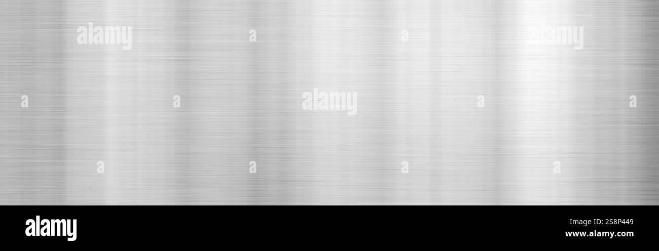 Brushed metal white aluminum wide plate banner background illustration ...