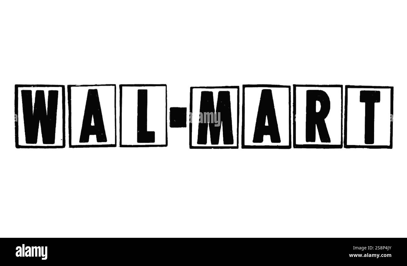 Walmart logo Black and White Stock Photos & Images - Alamy