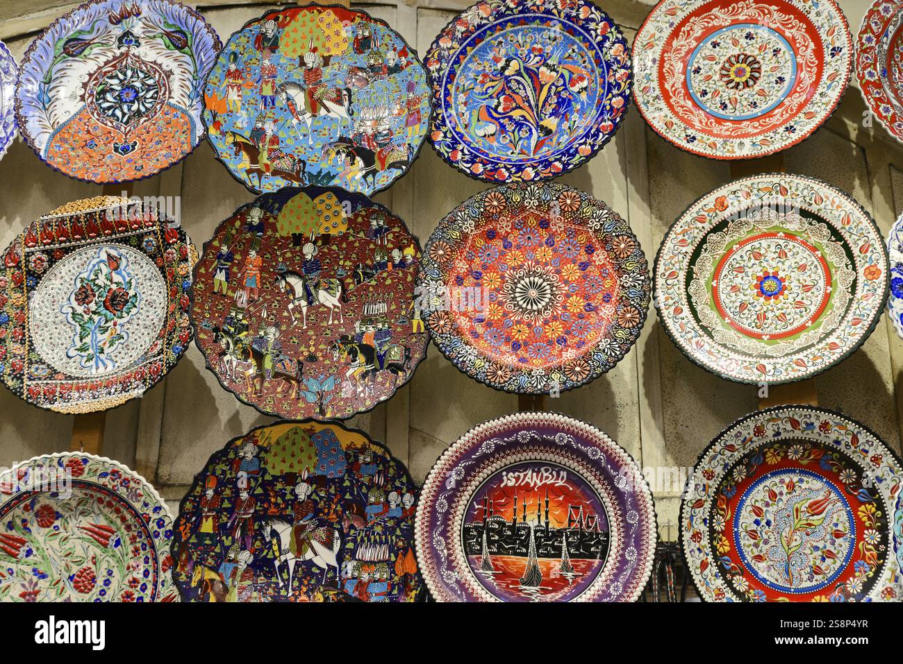 Grand Bazaar, Istanbul, Turkey, Asia, Artfully decorated, colourful ...