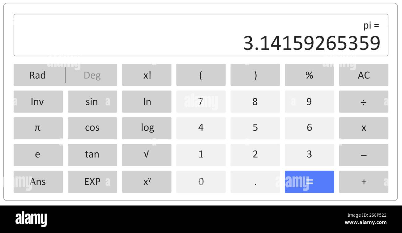An illustration of a scientific calculator with number pi Stock Photo ...