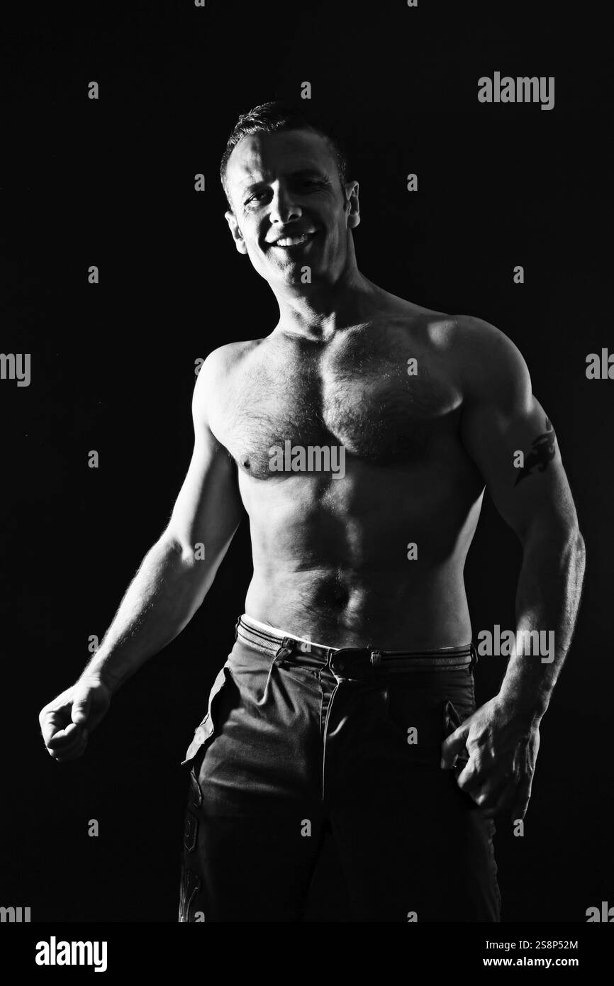 An image of a handsome muscle man Stock Photo - Alamy
