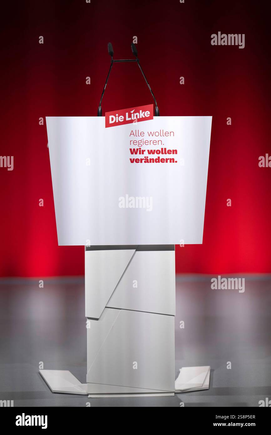 Linke Parteitag DEU, Deutschland, Germany, Berlin, 18.01.2025 Podium ...