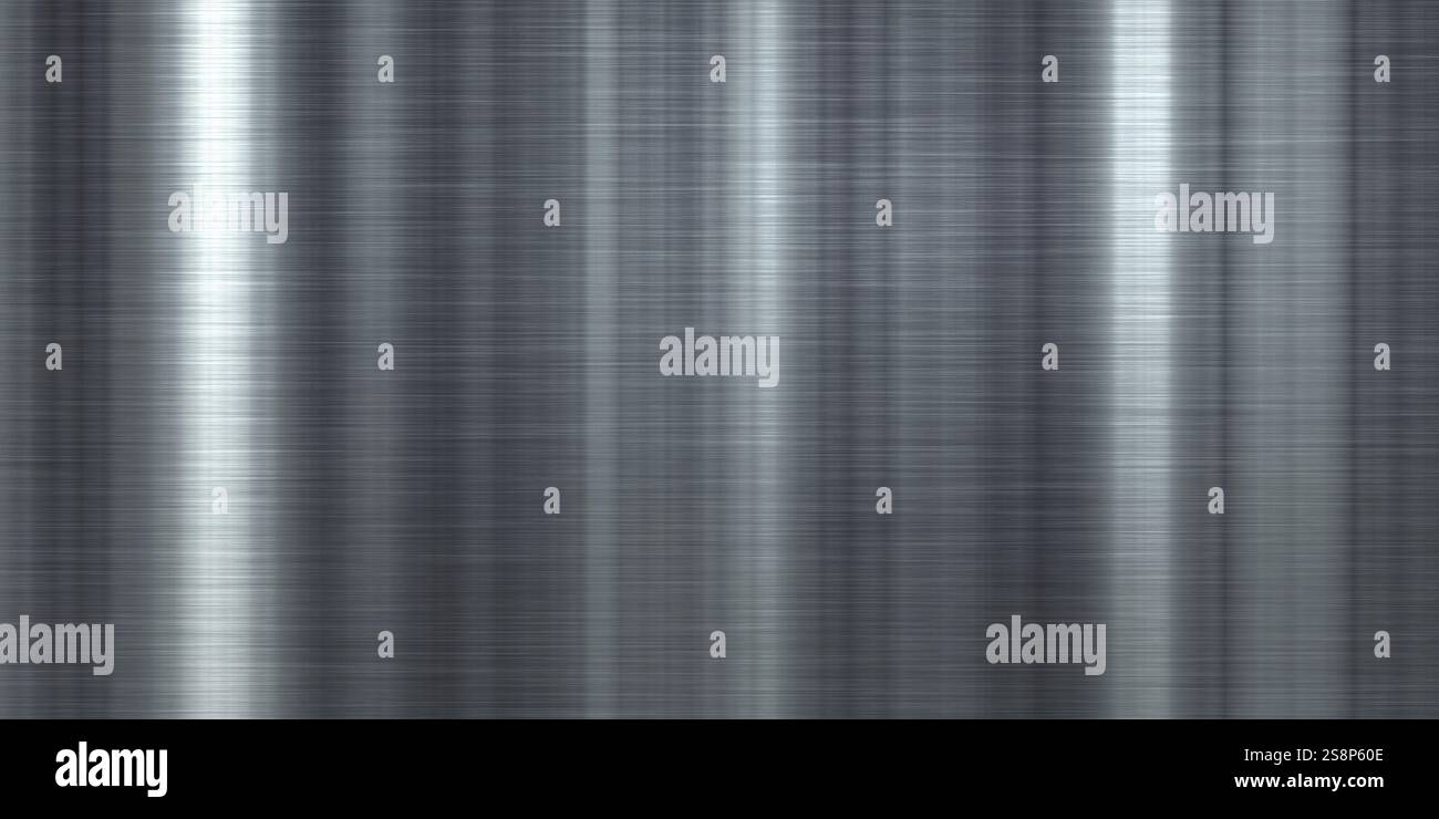 Brushed metal steel or aluminum wide plate banner background ...