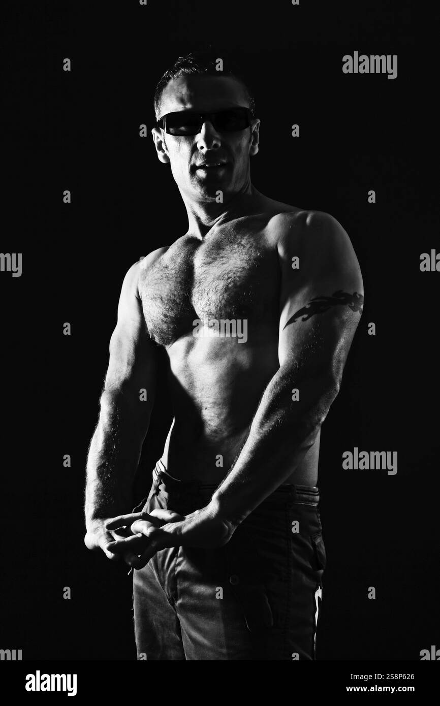 An image of a handsome muscle man Stock Photo - Alamy
