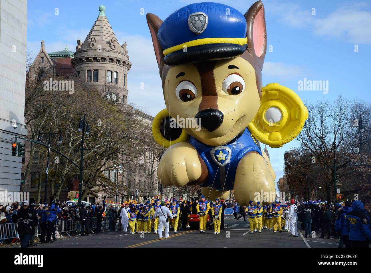 Chase from Paw Patrol balloon at the 93rd Annual Macy's Thanksgiving ...