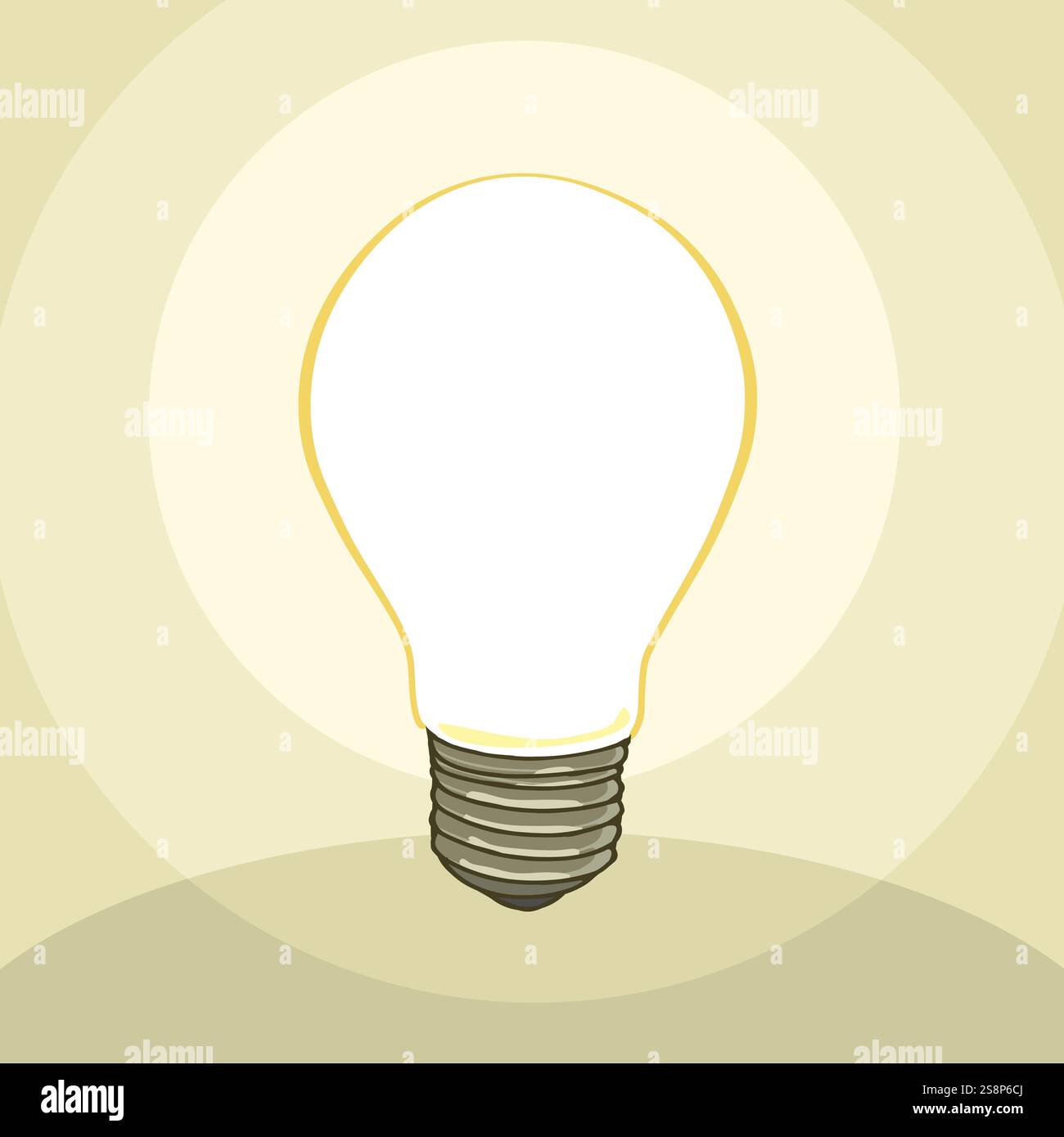 An illustration of a typical classic light bulb Stock Photo - Alamy