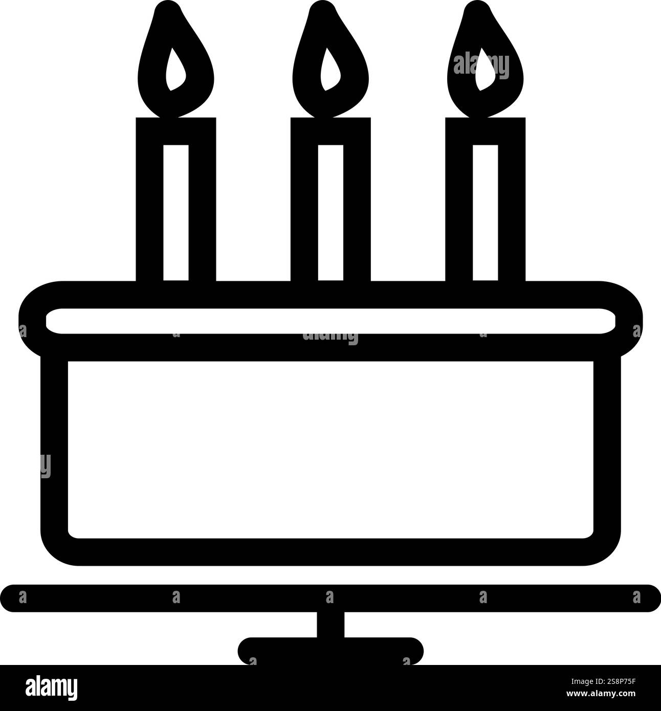 Birthday Cake icon vector. Suitable for mobile apps, web apps and print ...